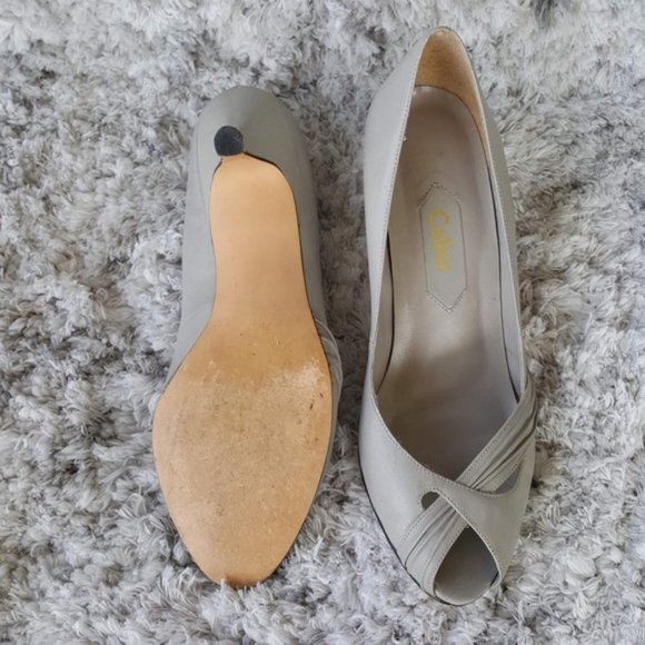 Calico | Shoes | Calico Peep Toe Kitten Heels | Poshmark